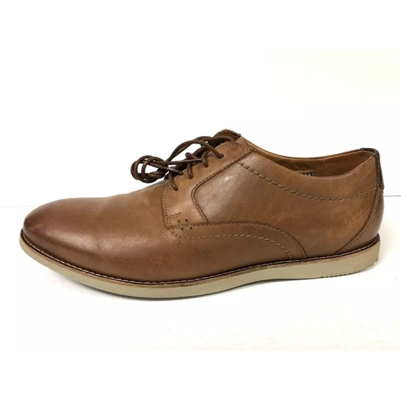 Clarks | Shoes | Clarks Mens Raharto Oxford Dress Shoes Dark Tan Size 1 ...